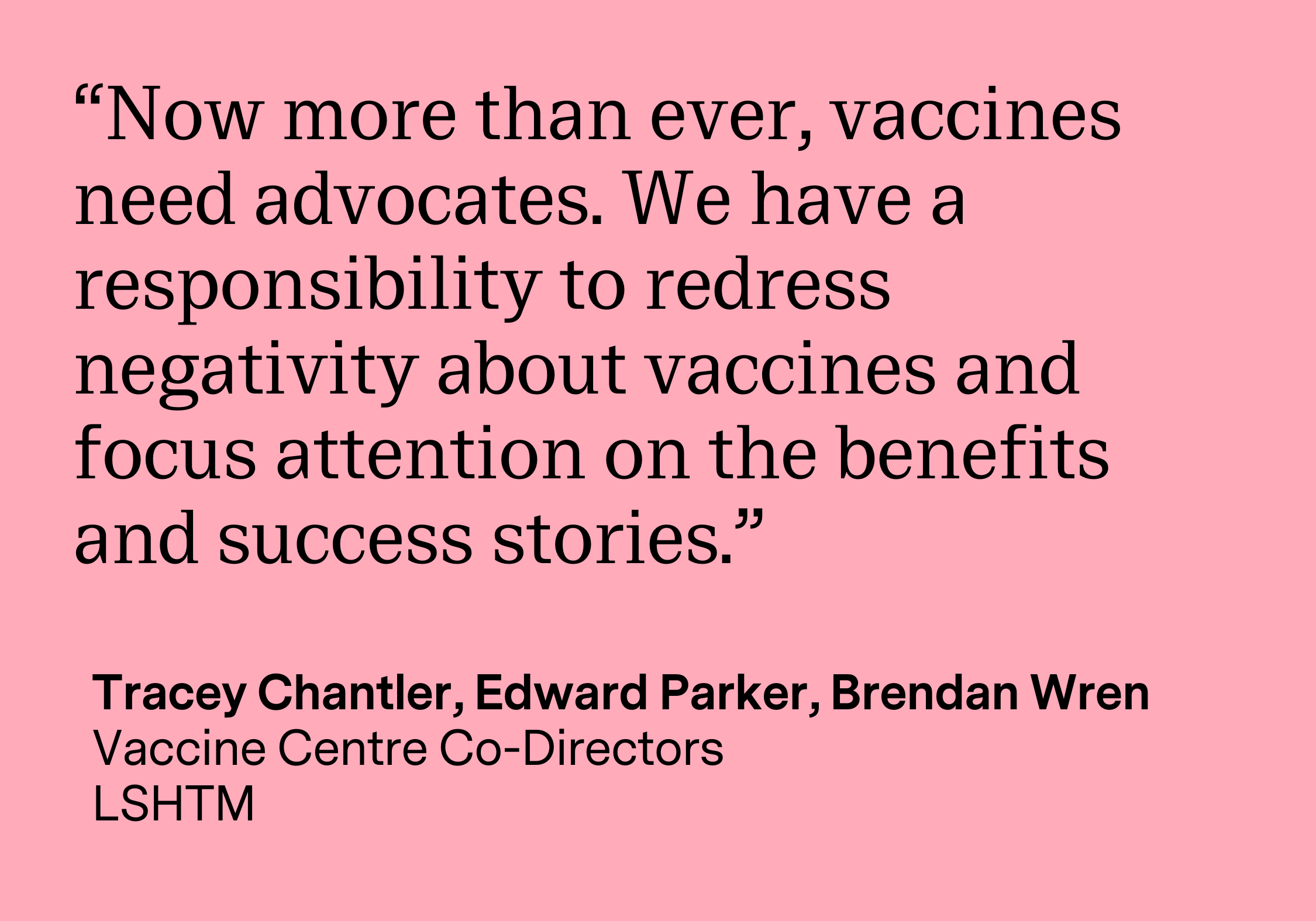 Expert opinion: Celebrating vaccine success stories | LSHTM